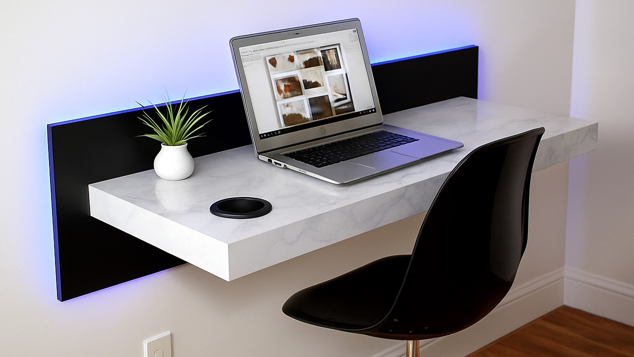 DIY wall mounted dream desk