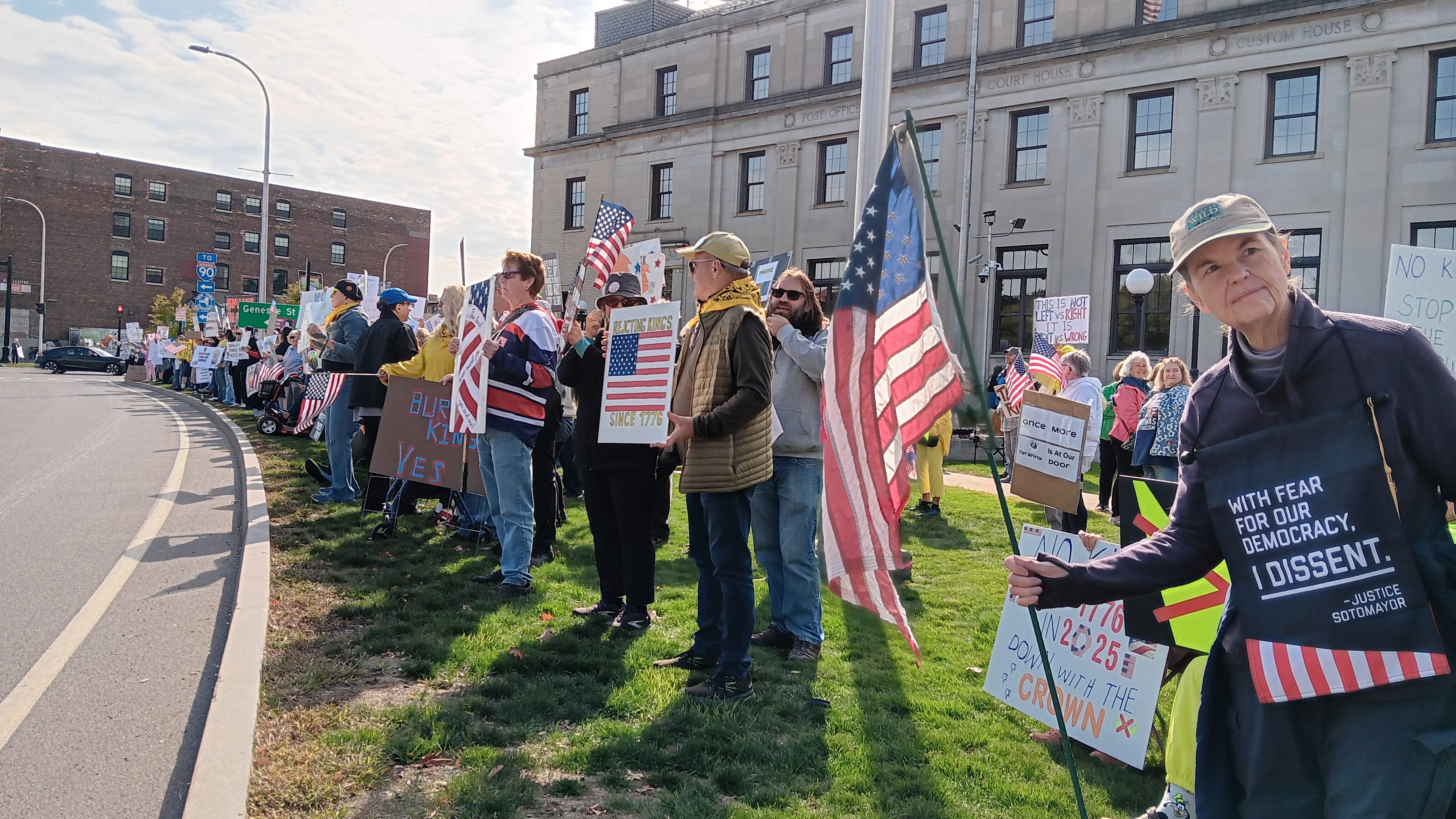 Utica No Kings protesters rally on Broad Street