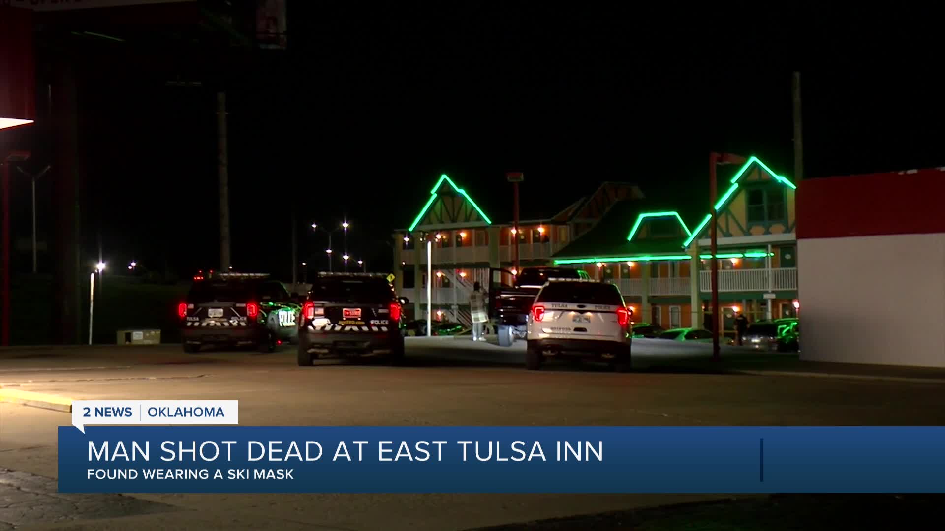 Man wearing ski mask shot, killed at Tulsa hotel