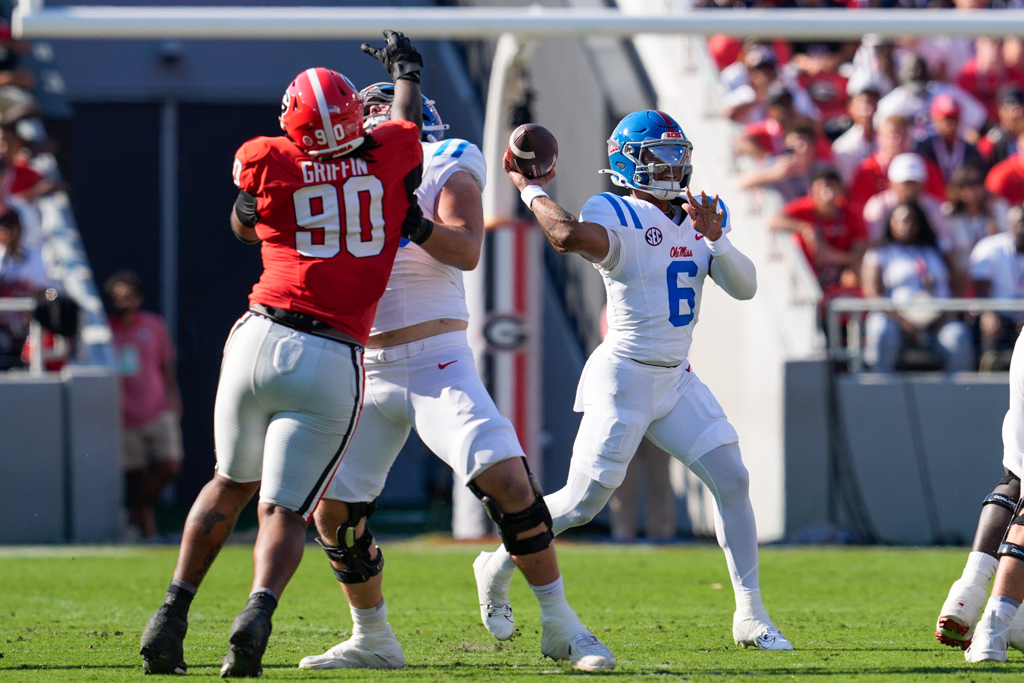 Ole Miss football vs Georgia highlights, Trinidad Chambliss, Rebels ...