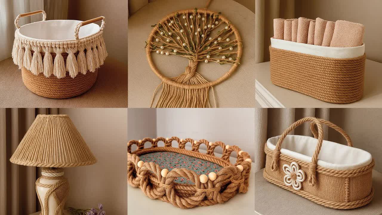 6 Incredible Ideas From Jute Rope! Trash To Treasure Home Decor. DIY