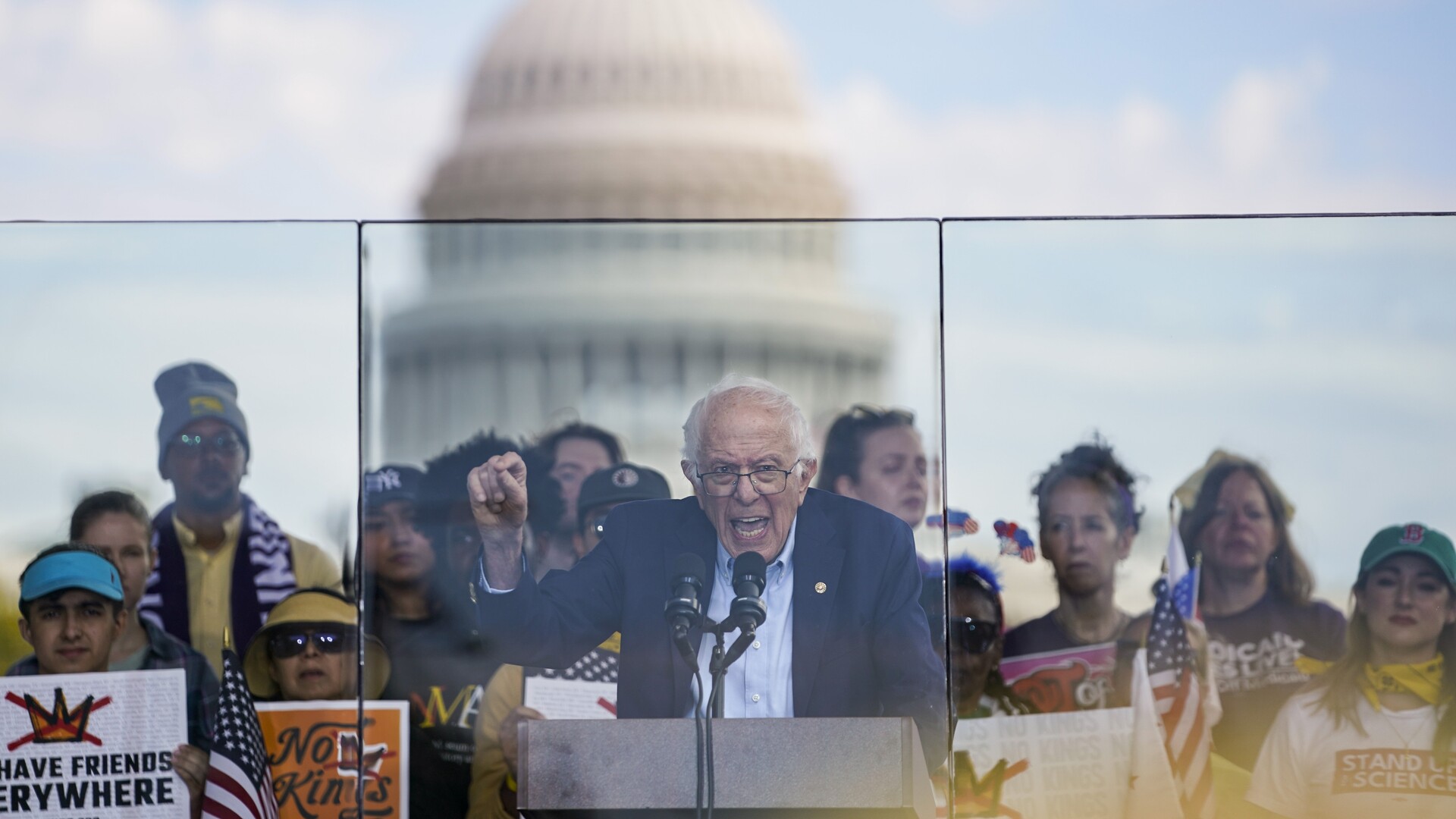 Bernie Sanders says the US is ‘in danger’ while President Trump is in power