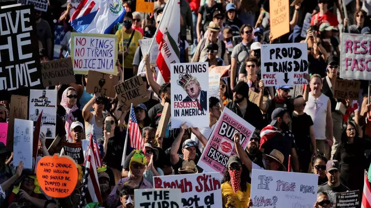 Costumes, drums, and chants: ‘No Kings’ protests sweep US; why are ...