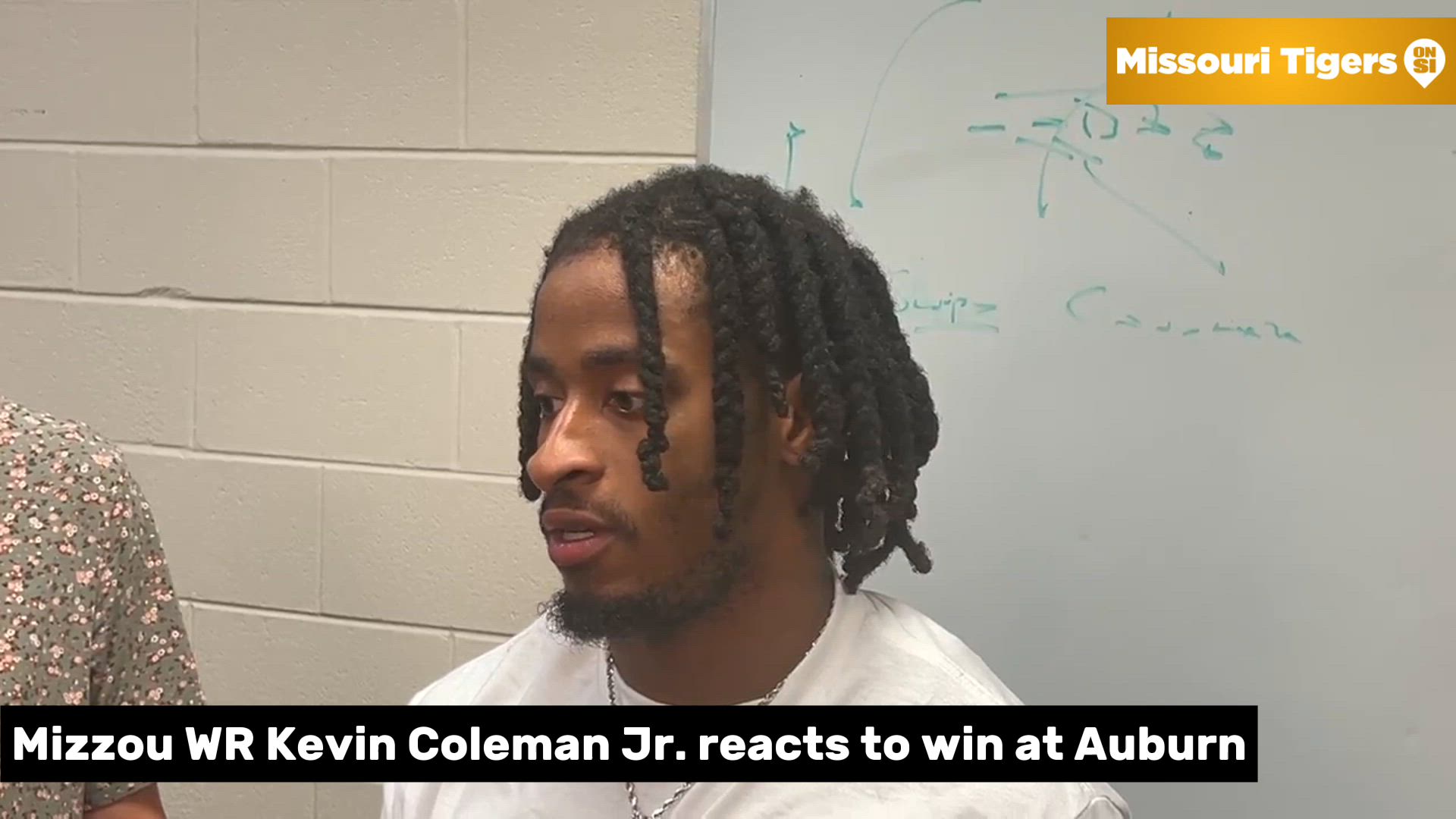 Mizzou WR Kevin Coleman Jr. reacts to win at Auburn