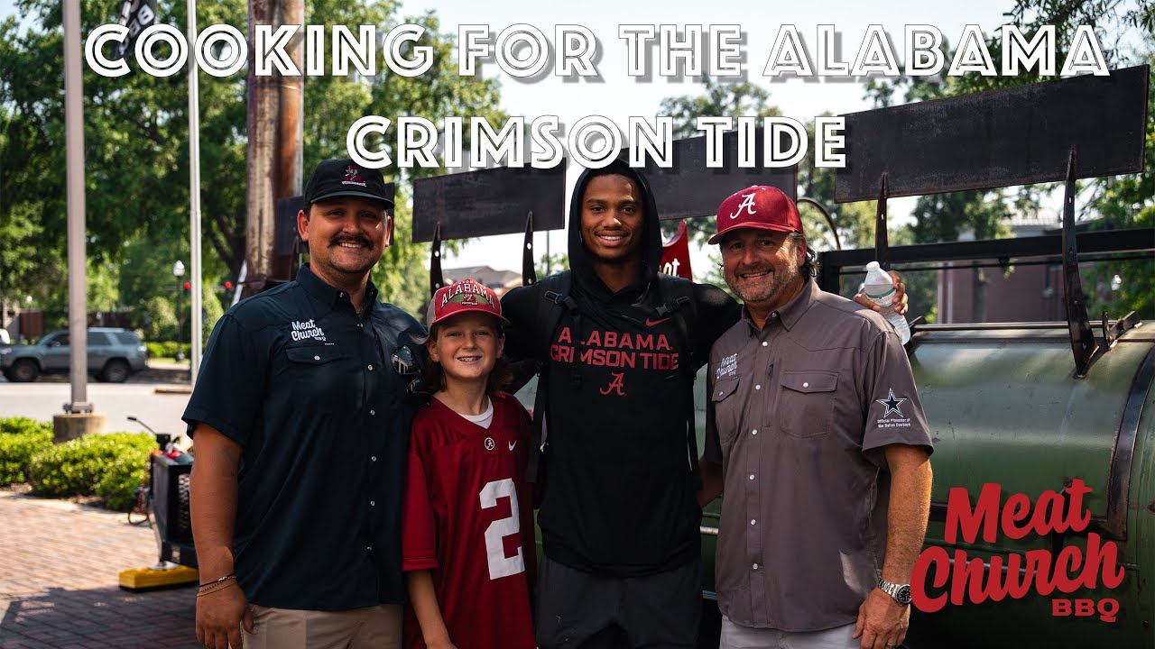 Cooking BBQ for the Alabama Crimson Tide team