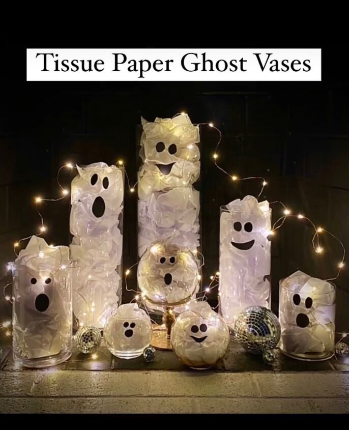 Tissue Paper Ghost Vases