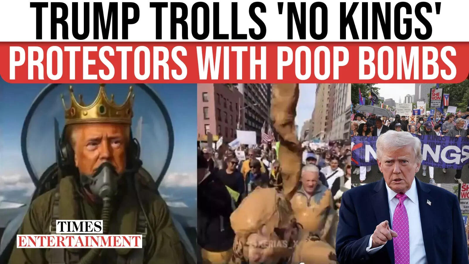 Trump’s WILD AI Response To ‘No Kings’ Protest: Flying Jet, Dropping ...