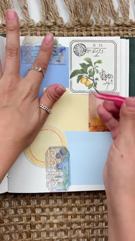 Journaling a Blueberry Lemonade Themed ASMR Spread