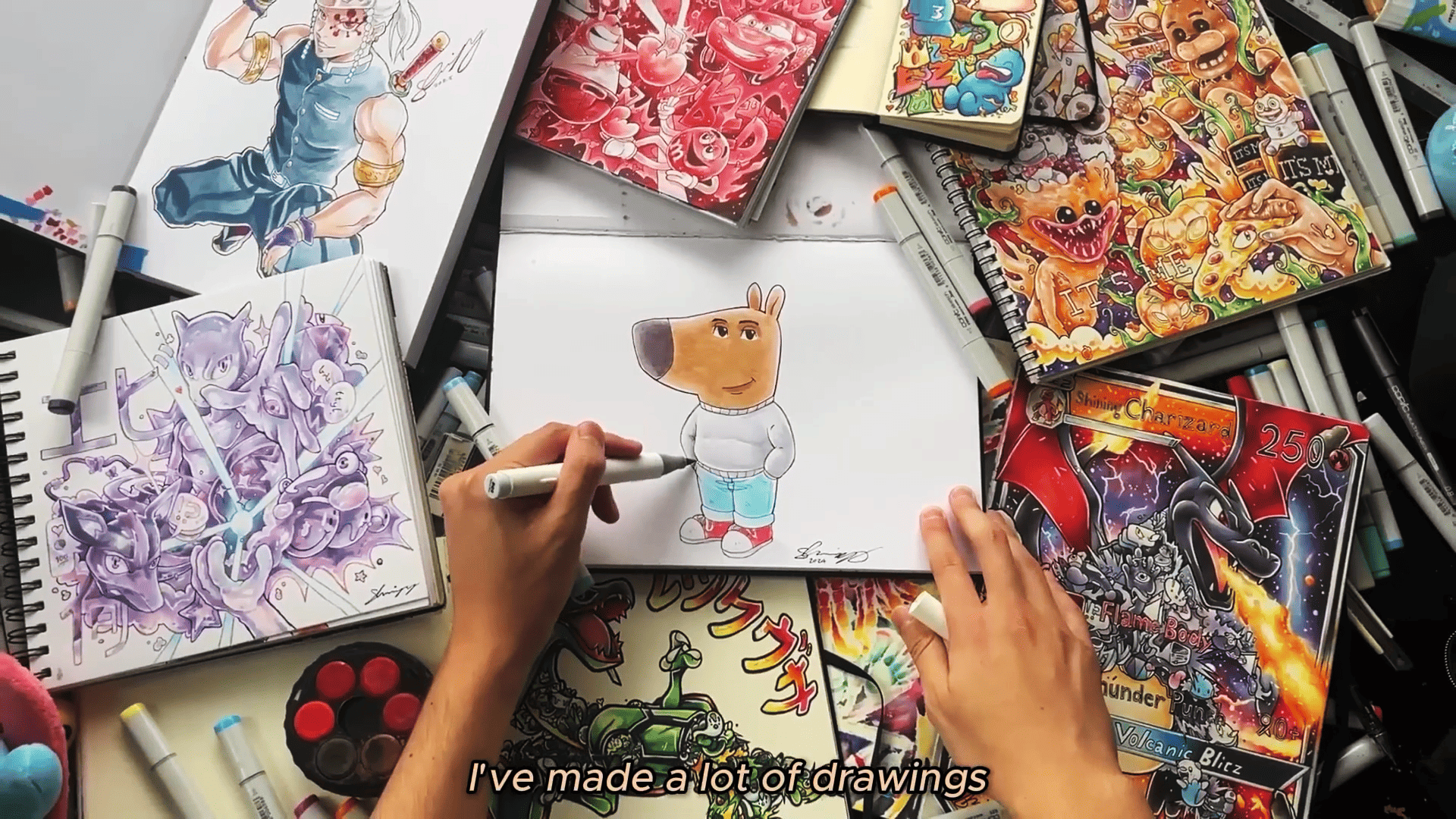 Sketchbook Tour with Fan Art and Original Drawings