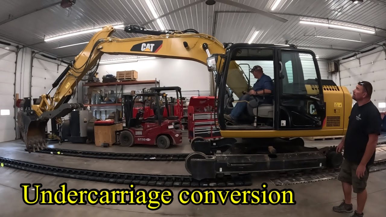 Changing steel to rubber: Cat 313F makeover