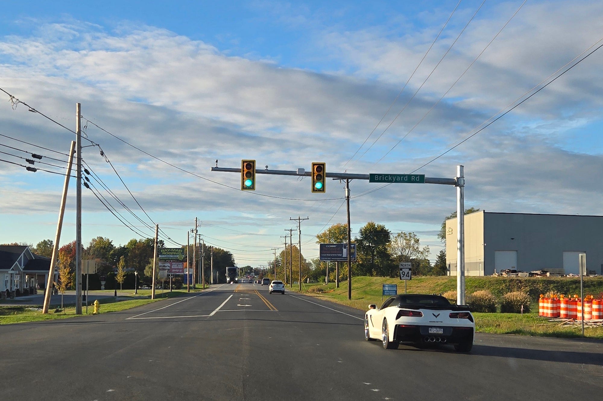 New traffic light activated on Carlisle Pike at Brickyard Road, more ...