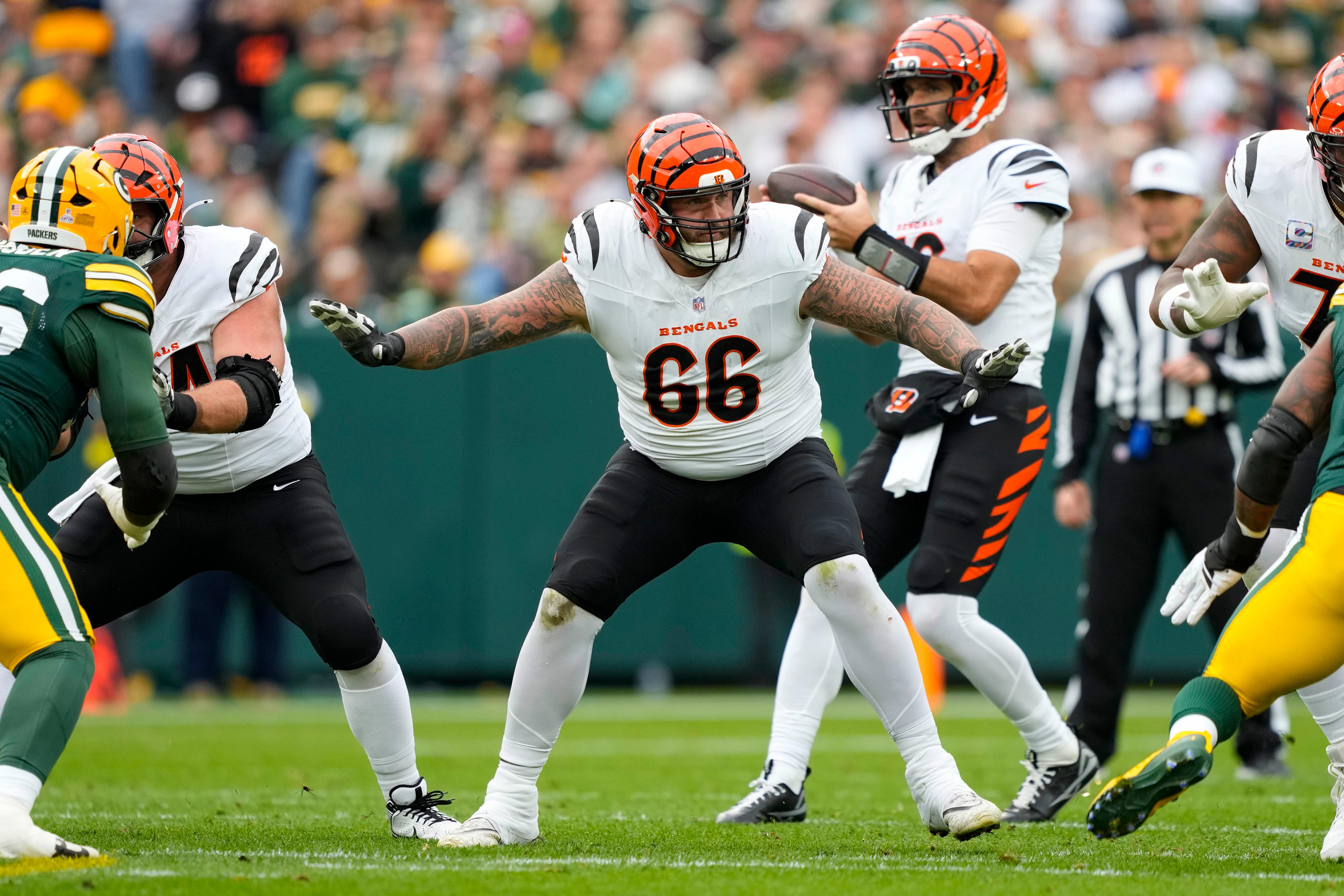 Bengals' Dalton Risner fined for actions vs. Packers