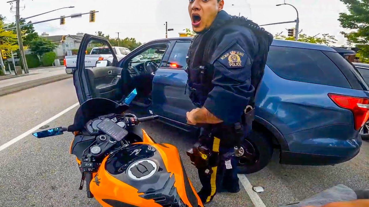When You Don’t Stop for Cops… Police vs Motorcycle!