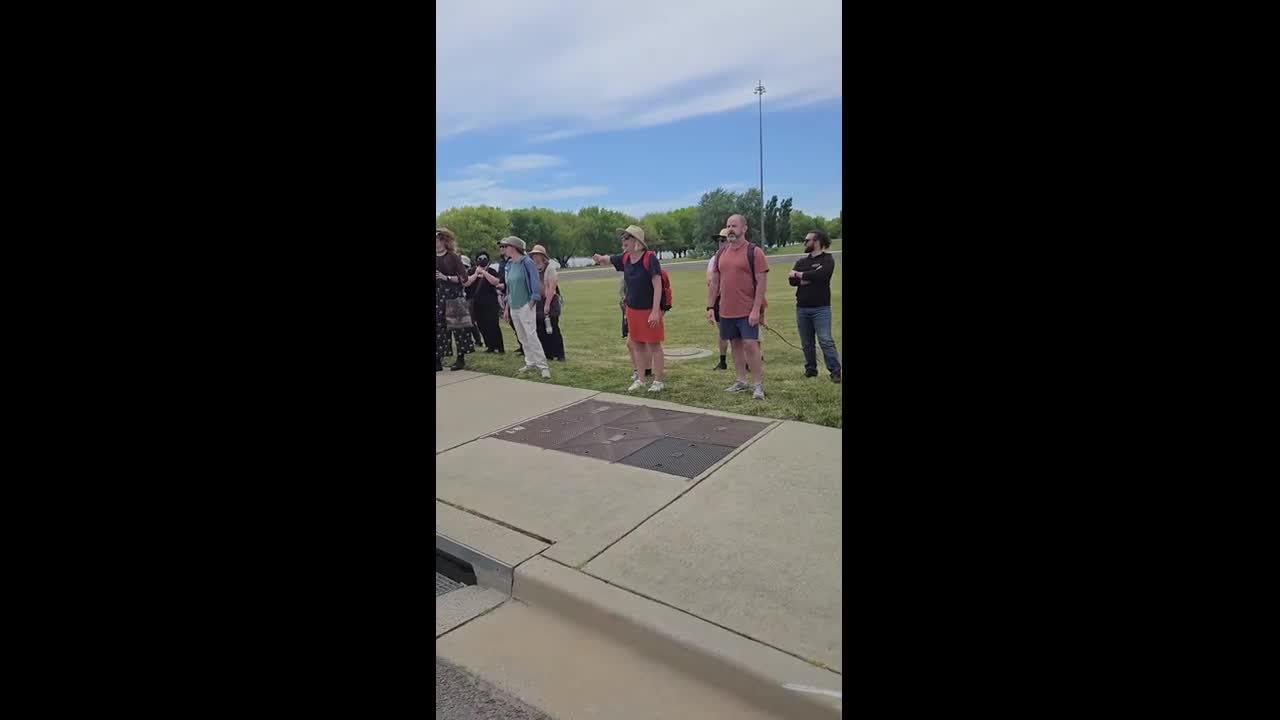 March for Australia rally and counter-protest in Canberra, Australia