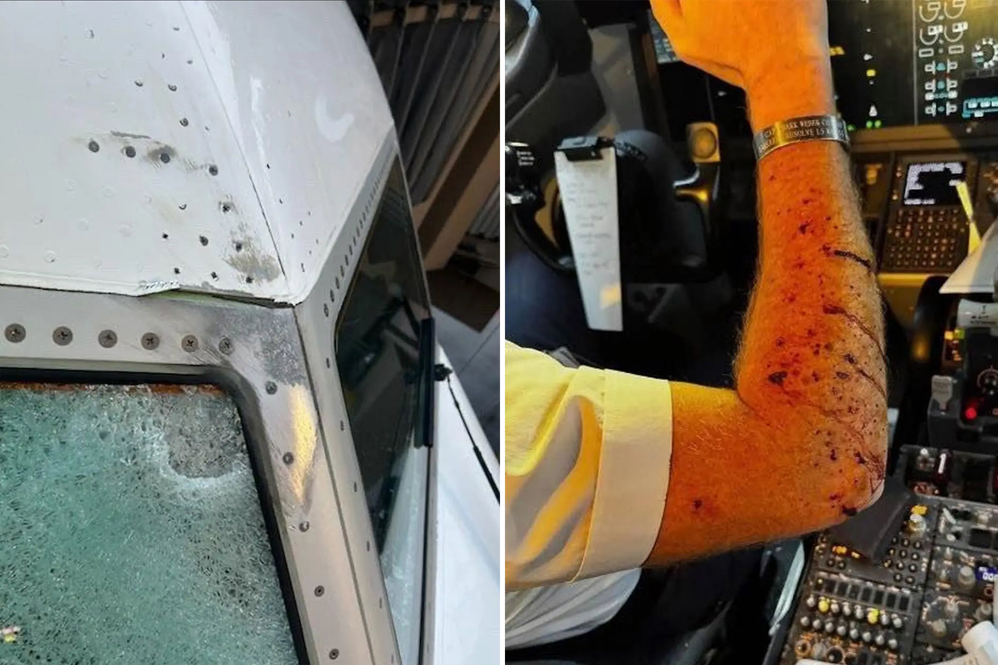 United Airlines pilot injured after mystery object smashes windshield ...