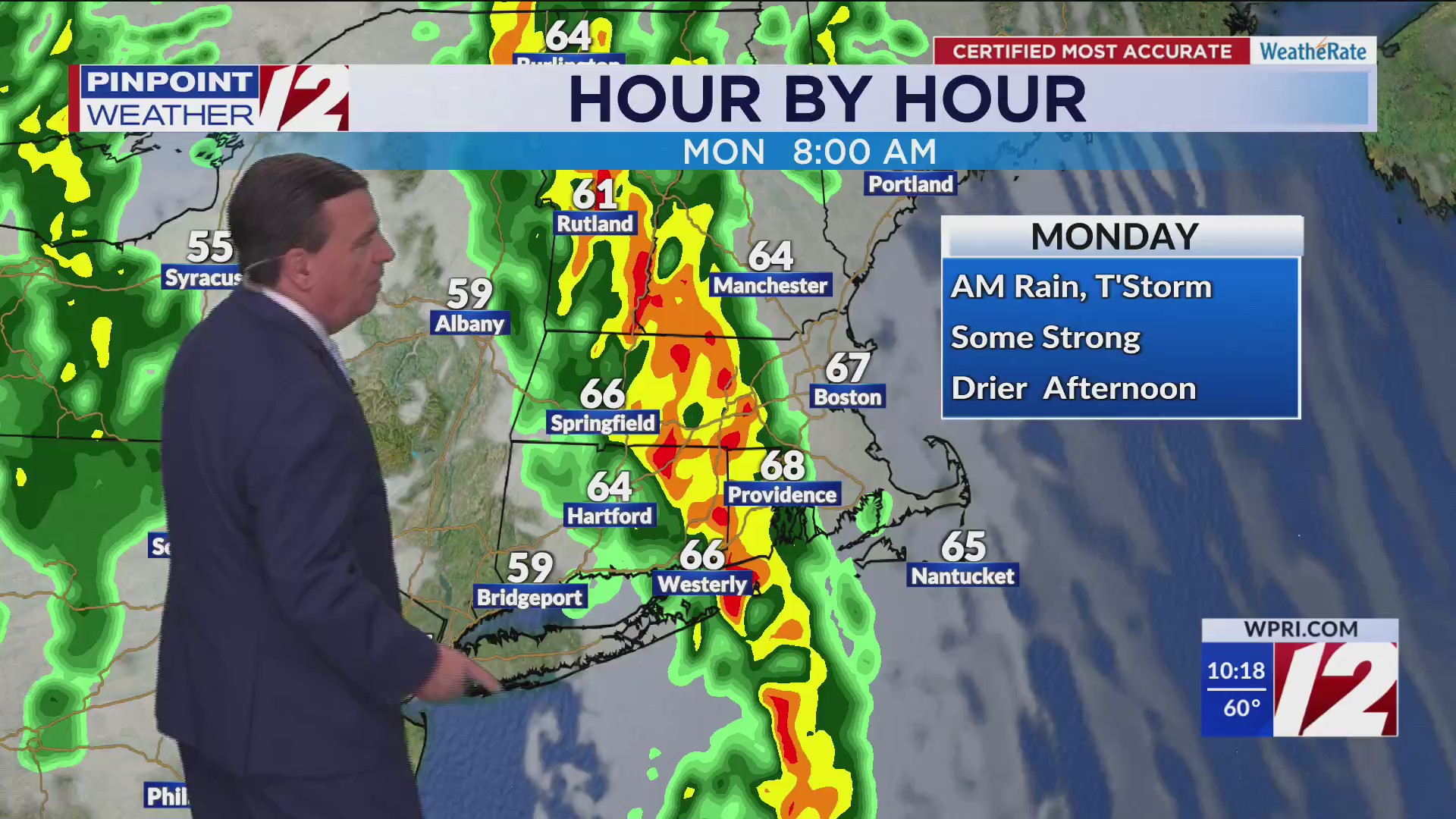 WPRI 12 Weather Now 10/19/25 Stormy Monday Morning