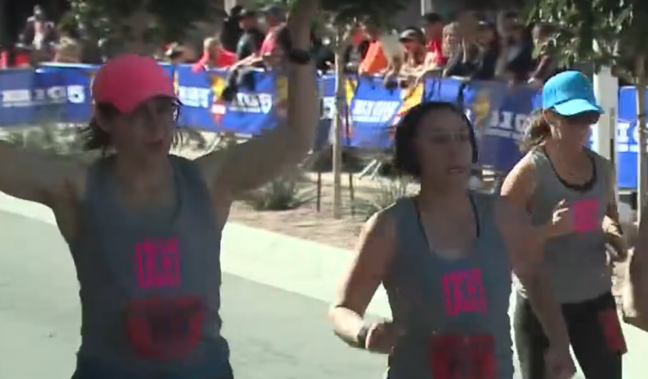 Duke City Marathon race winners cross the finish line