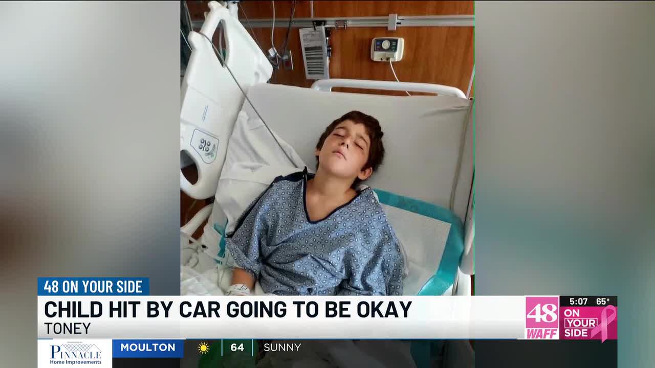 Child hit by car in Toney has mild concussion, expected to be okay