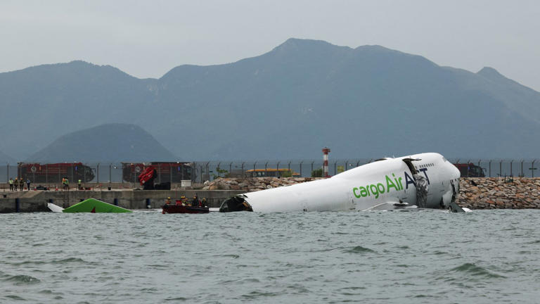 Video shows cargo plane in the sea after Hong Kong crash which killed ...