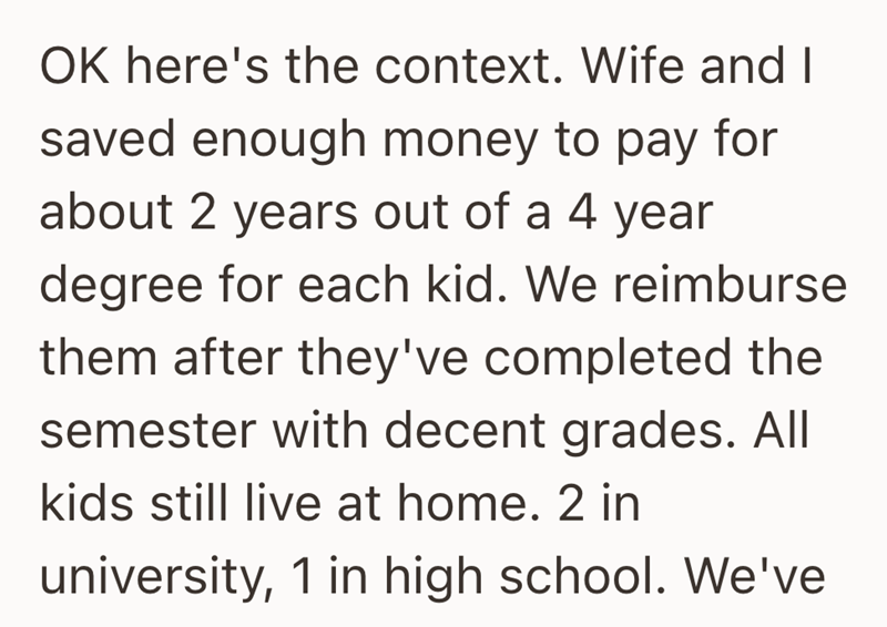 Parents refuse to let college-aged kid take 2-week vacation with his ...