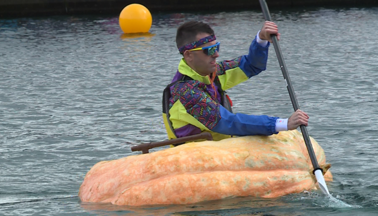 WATCH: Giant gourds set sail at West Coast Giant Pumpkin Regatta