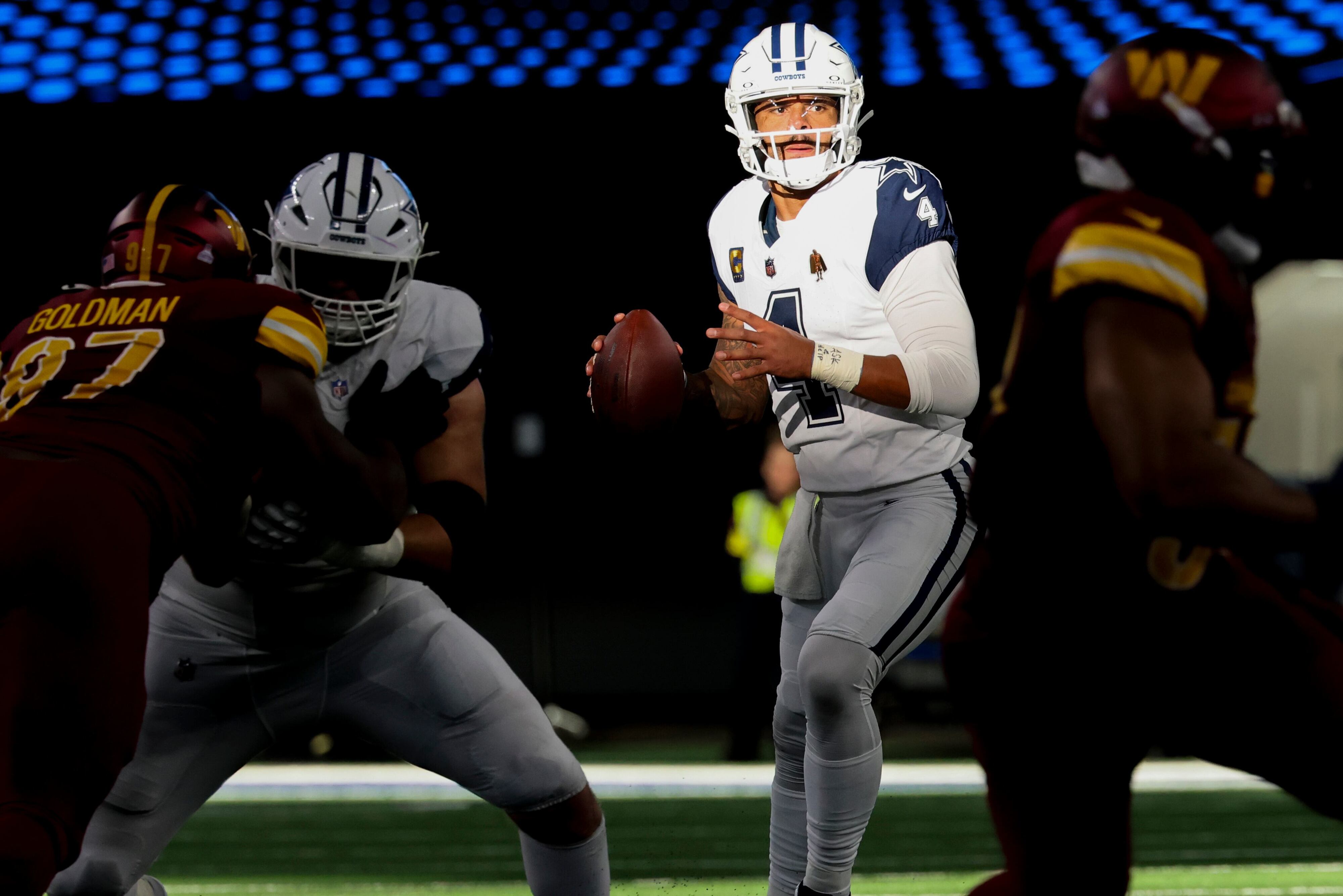 Dak Prescott downplays concern over bandaged left hand after Cowboys ...