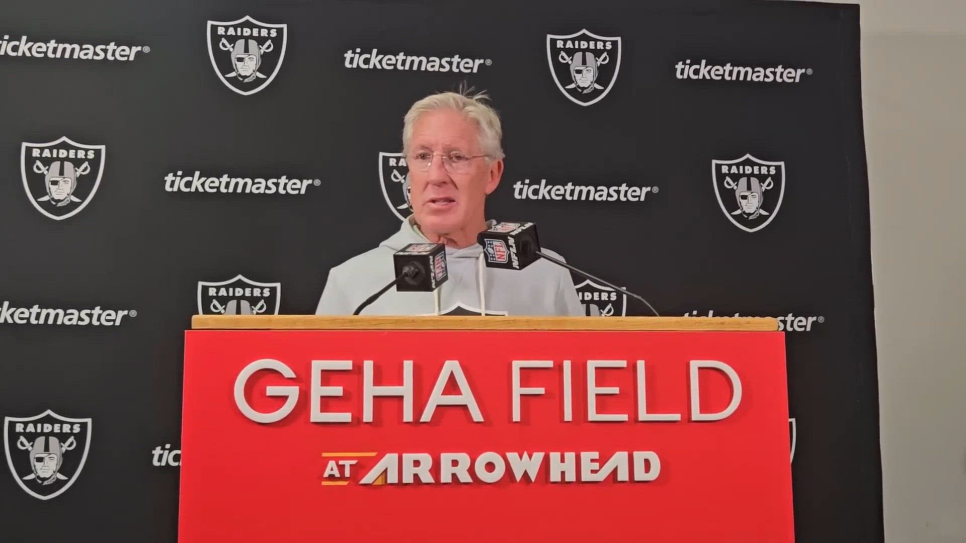 Las Vegas Raiders HC Pete Carroll on Mentality vs. Missing Pieces