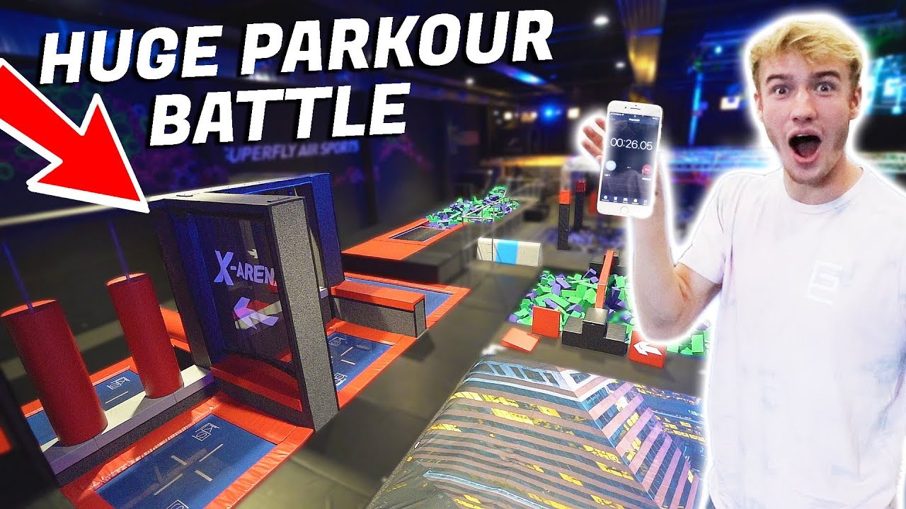 Taking on the Trampoline Park Wipeout Challenge