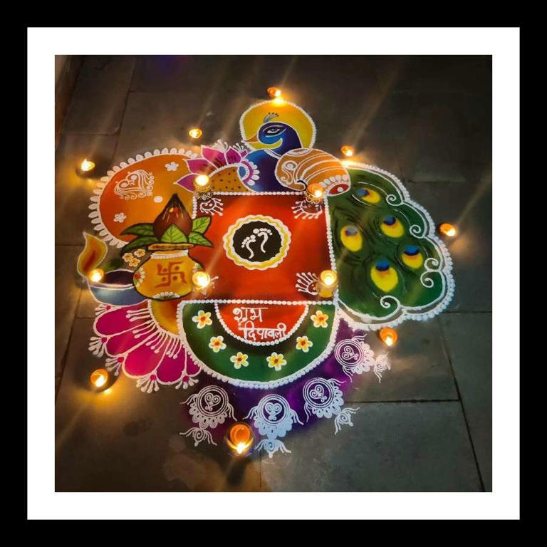 10+ Best Easy, Simple and Beautiful Diwali Rangoli Designs Ideas with ...