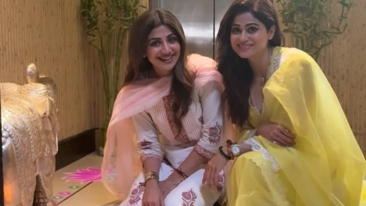 Shilpa and Shamita Shetty bring Diwali cheer with colourful rangoli ...