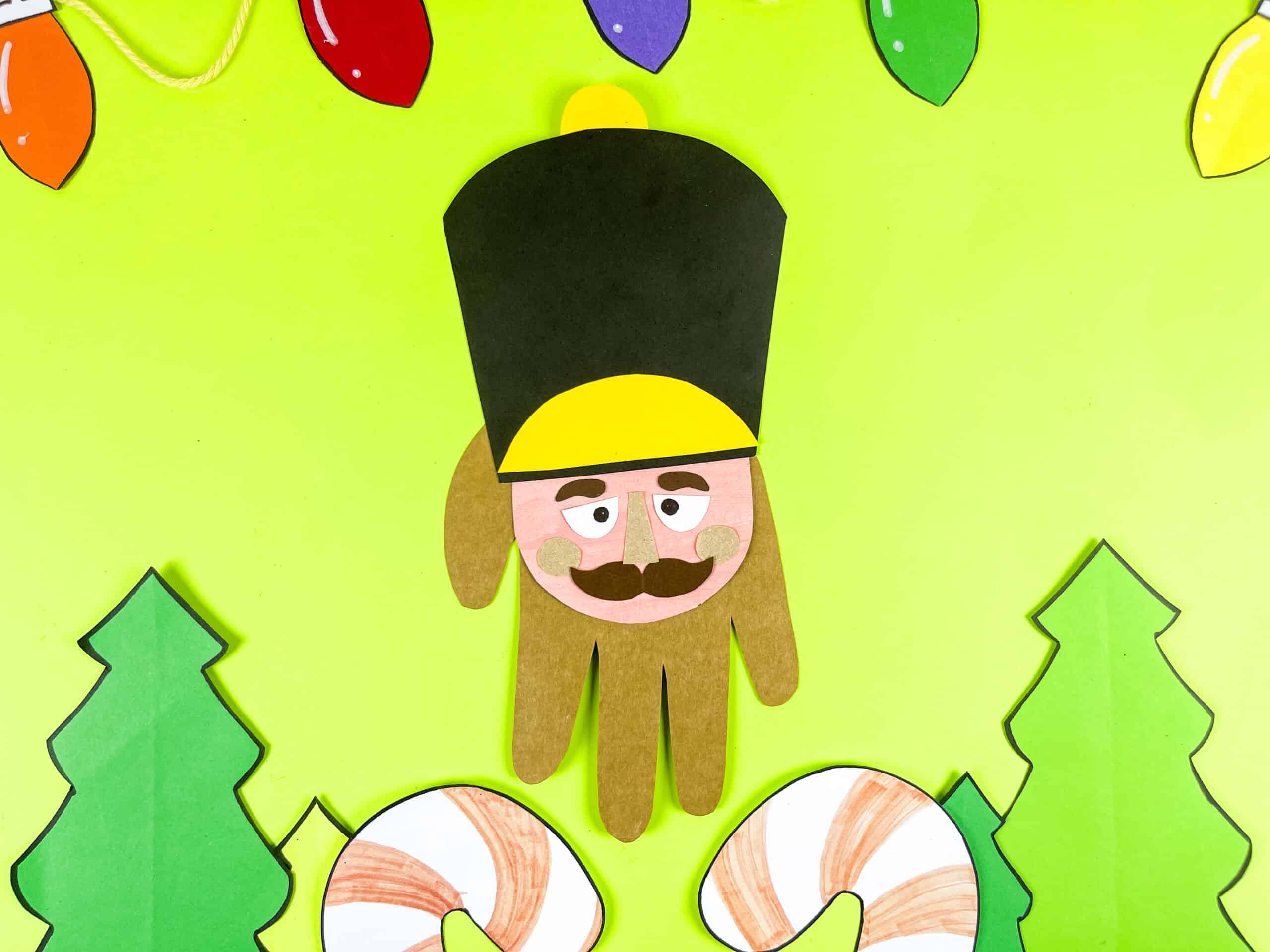 Easy Christmas Nutcracker Handprint Craft