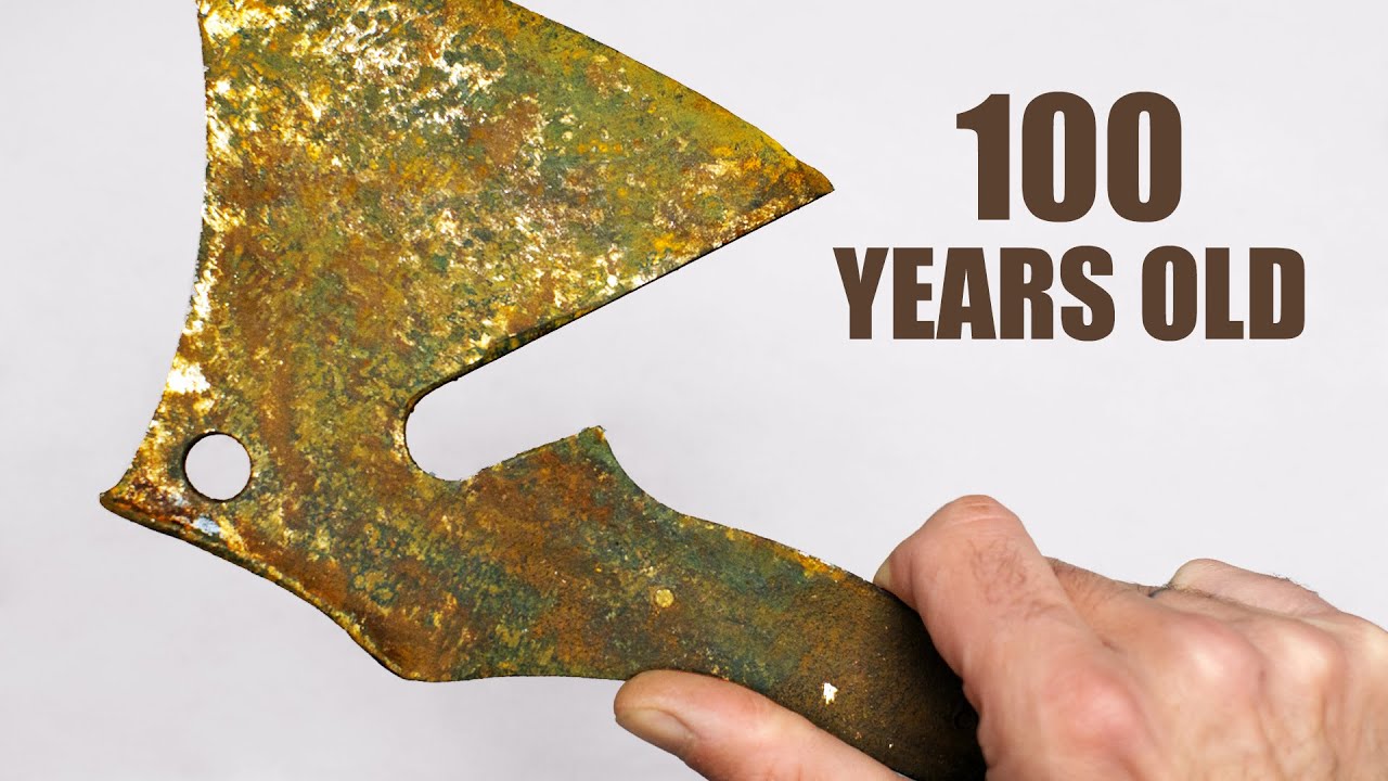 From Rust To Edge - Restoring An Antique Black Blade Cleaver