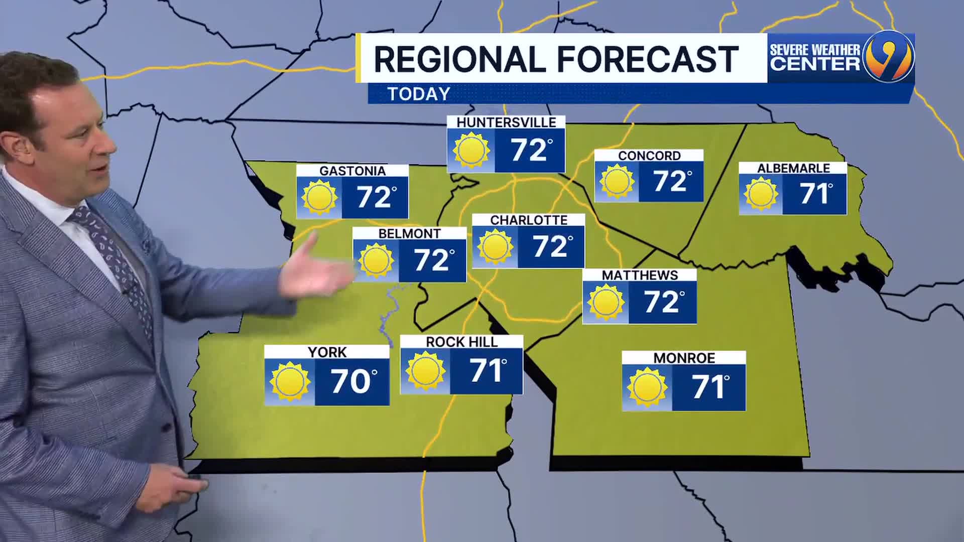 FORECAST: Sunny and cool with highs in the lower 70s