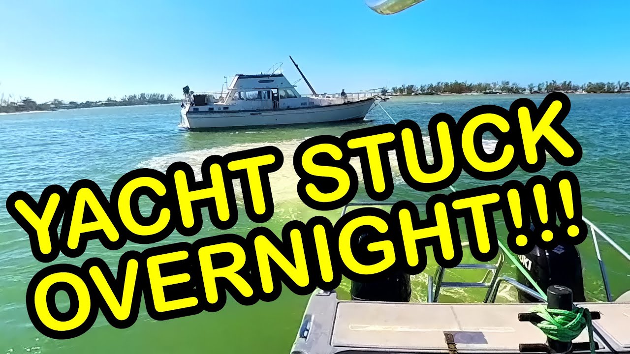 Yacht Crew Stuck on Sandbar — 53ft Gulfstar Grounding Drama