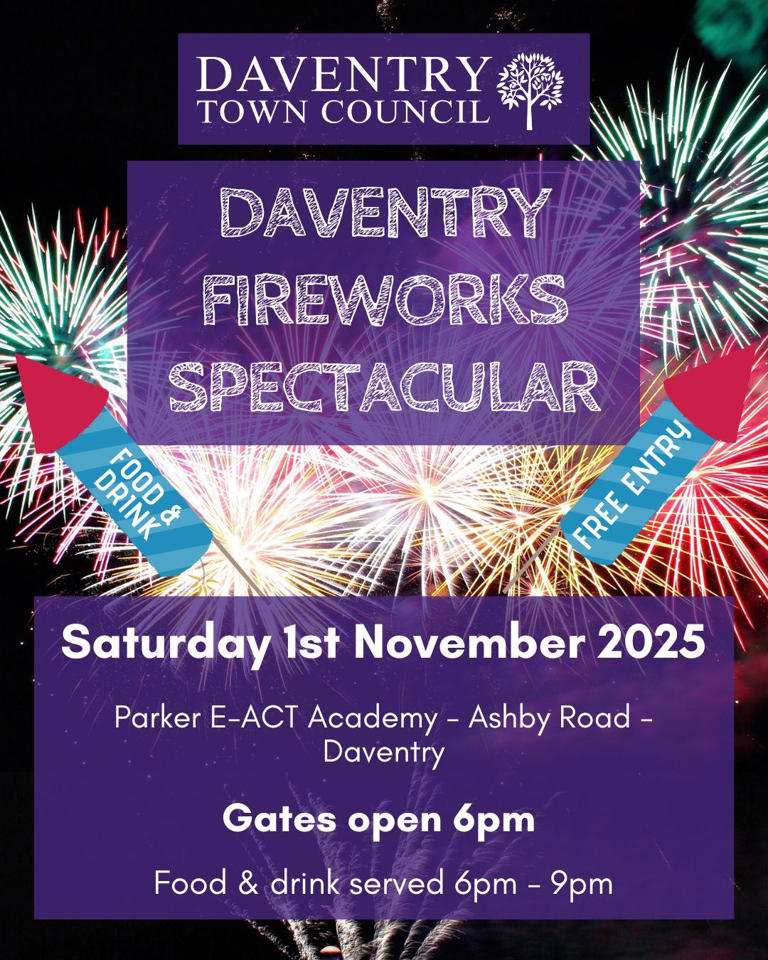 Countdown to Daventry’s Annual Bonfire Night Fireworks Display