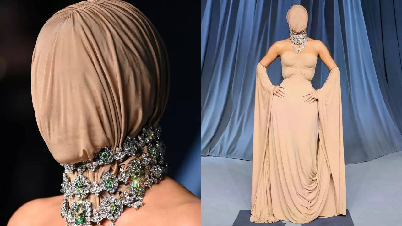 Kim Kardashian’s face-covering gown! A red carpet look so wild, you won ...