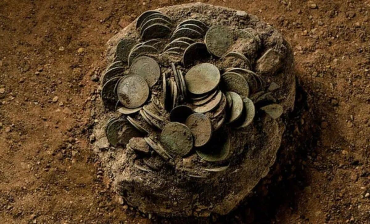 Huge Coin Stash Discovered by Construction Crew Under Pool Site