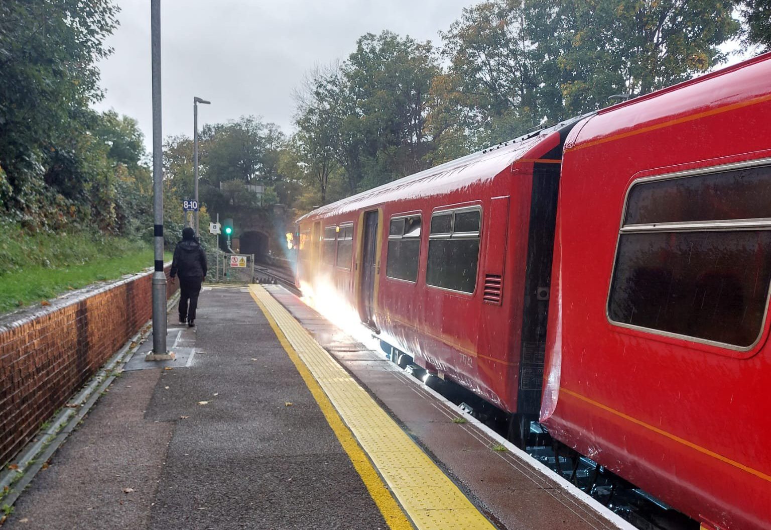 Commuters evacuate after 'fireball' explosion on train