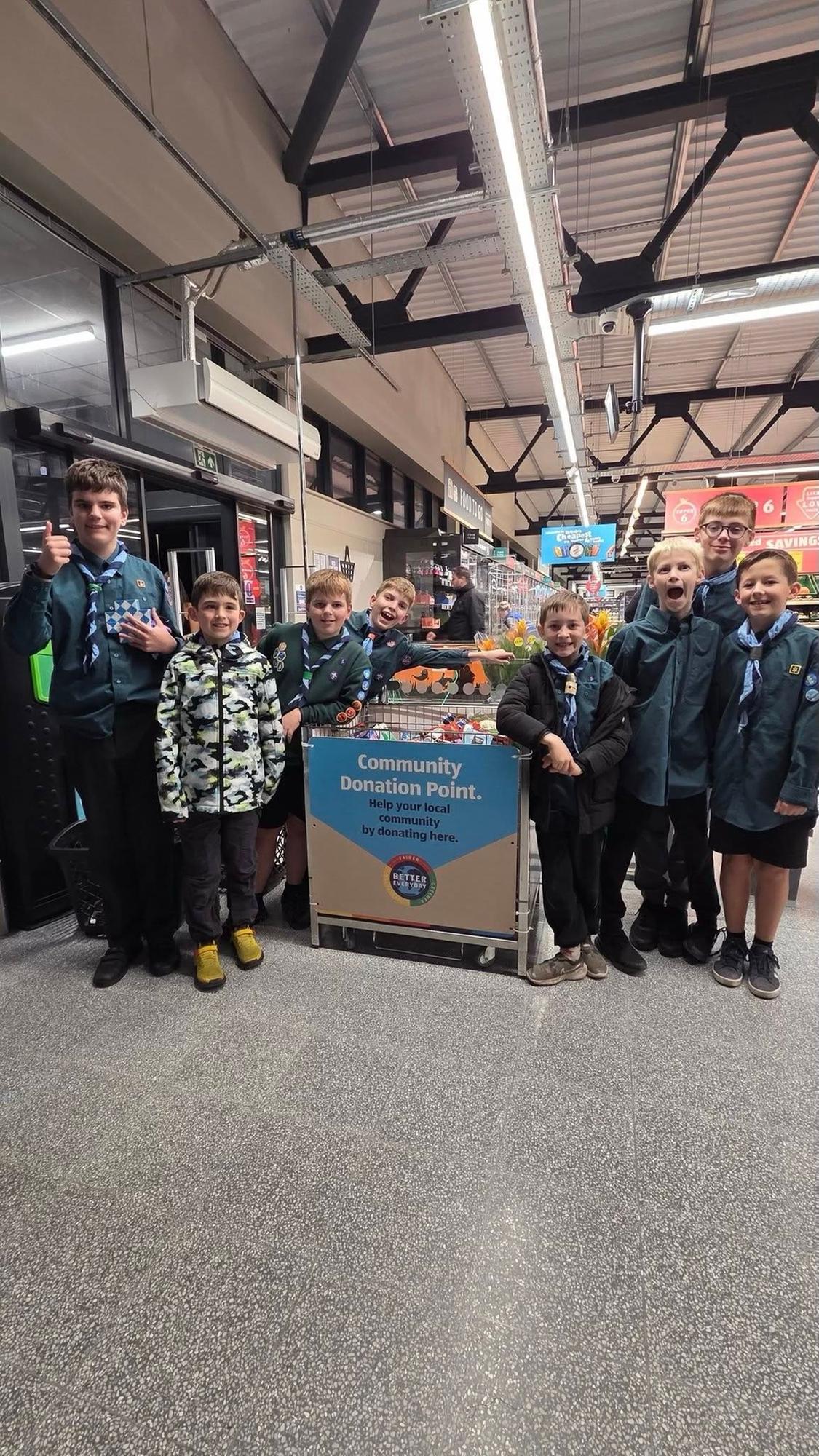 Scout group give back to local community with an ALDI charity letter ...