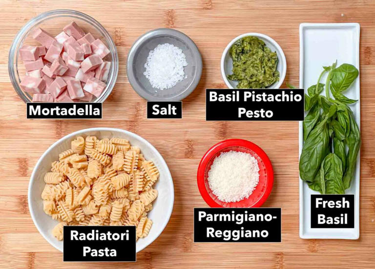 Tasty Pistachio Pasta Recipe with Mortadella