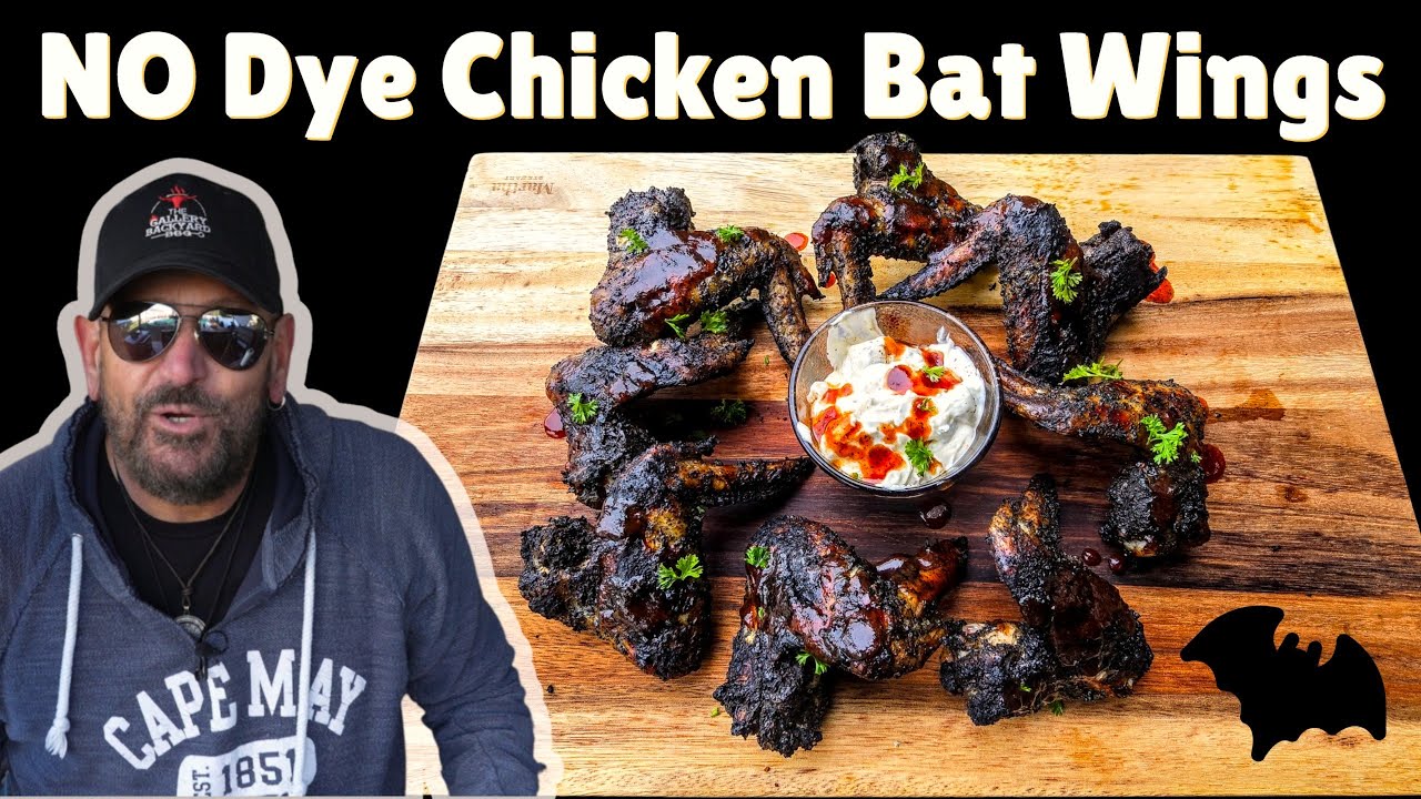 No Dye Halloween Chicken Bat Wings - Spooky and Delicious