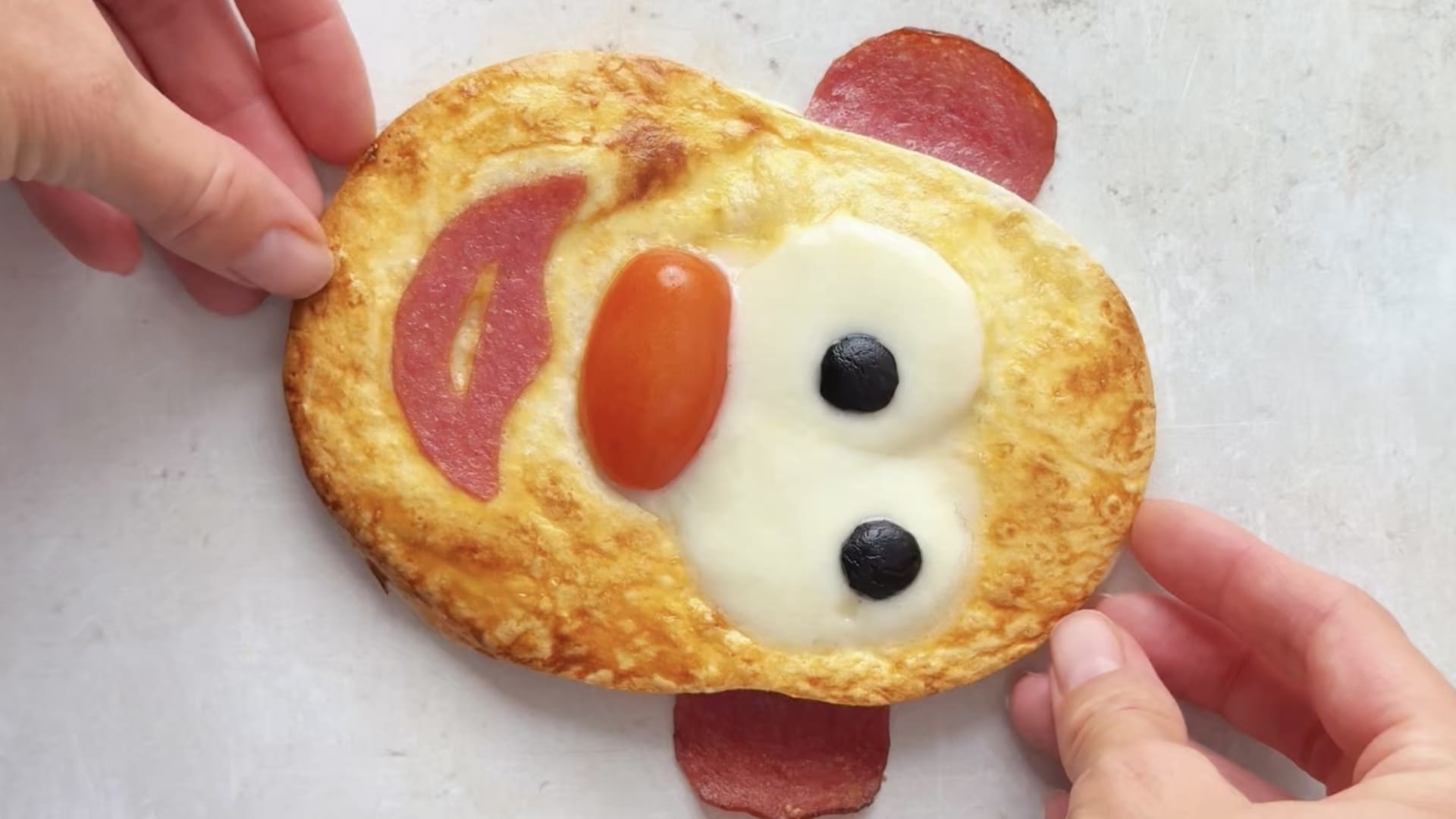 Mr potato head pizza, fun tortilla pizza idea