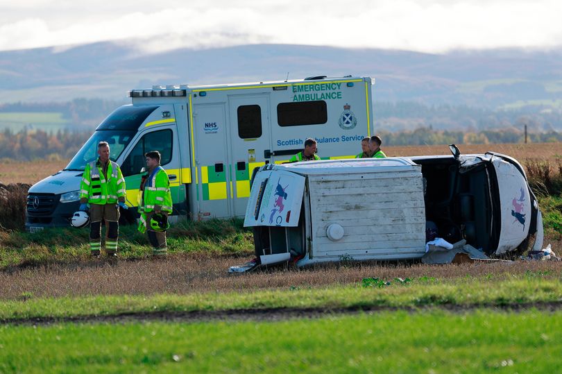 Van flips into field in horror crash in East Lothian