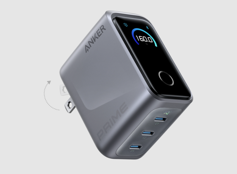 Anker Prime 160W GaN charger launches with 3 USB-C ports, touch display ...