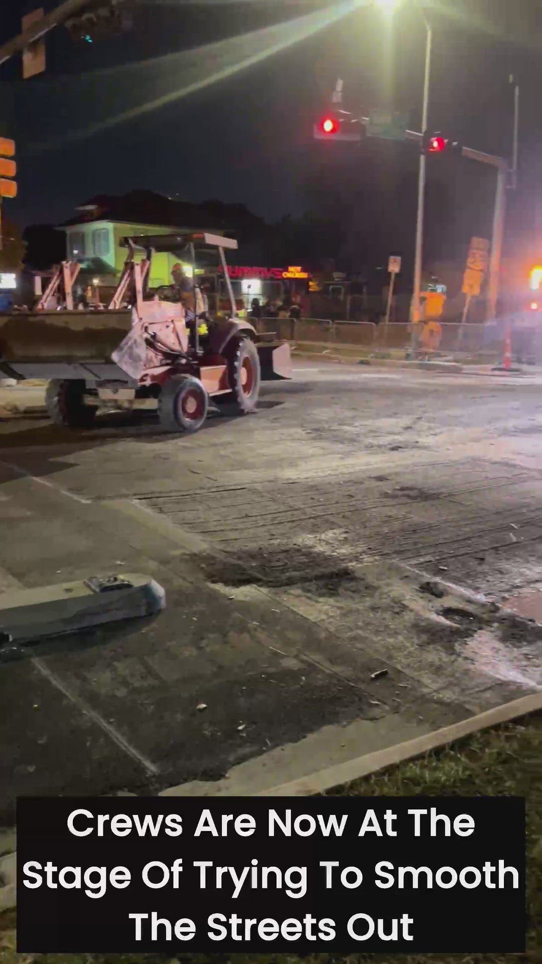 Crews smoothing streets after rainbow crosswalk removal