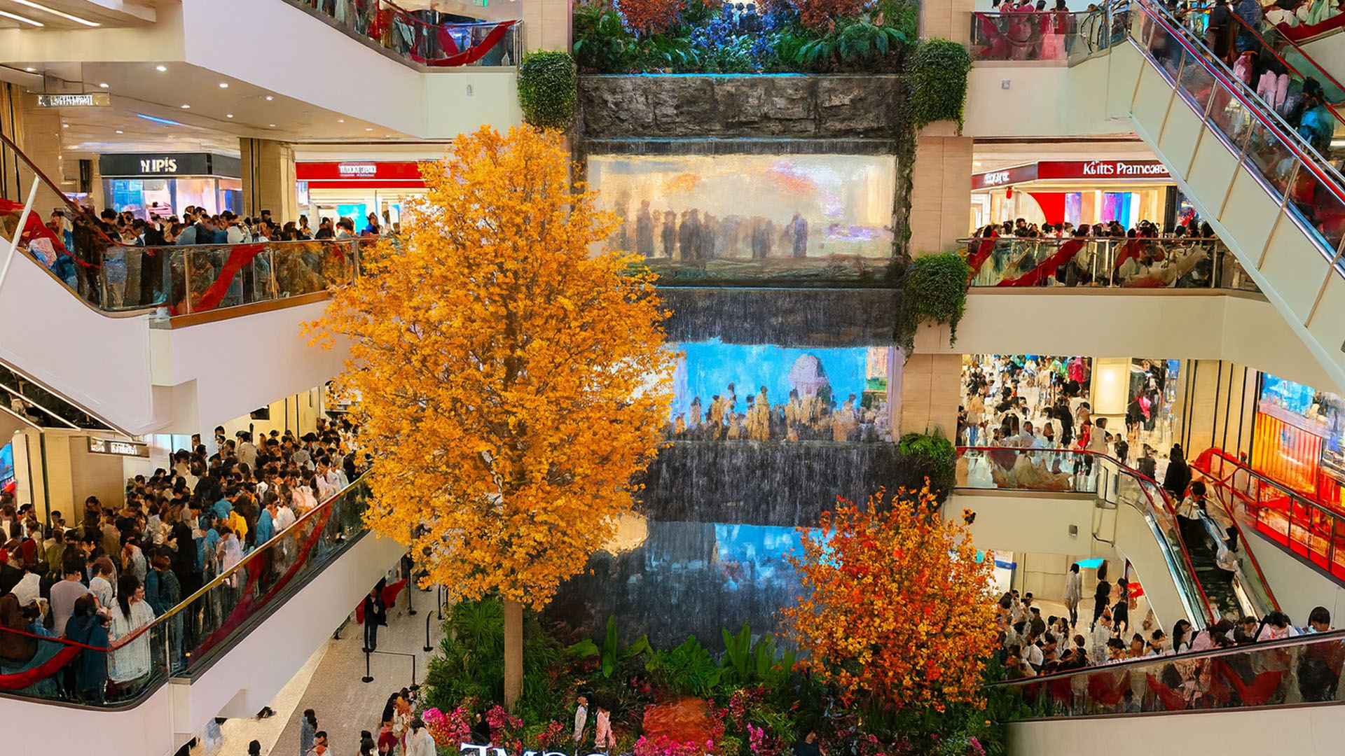 Nature Inside a Modern Mall – Xi’an China 4K