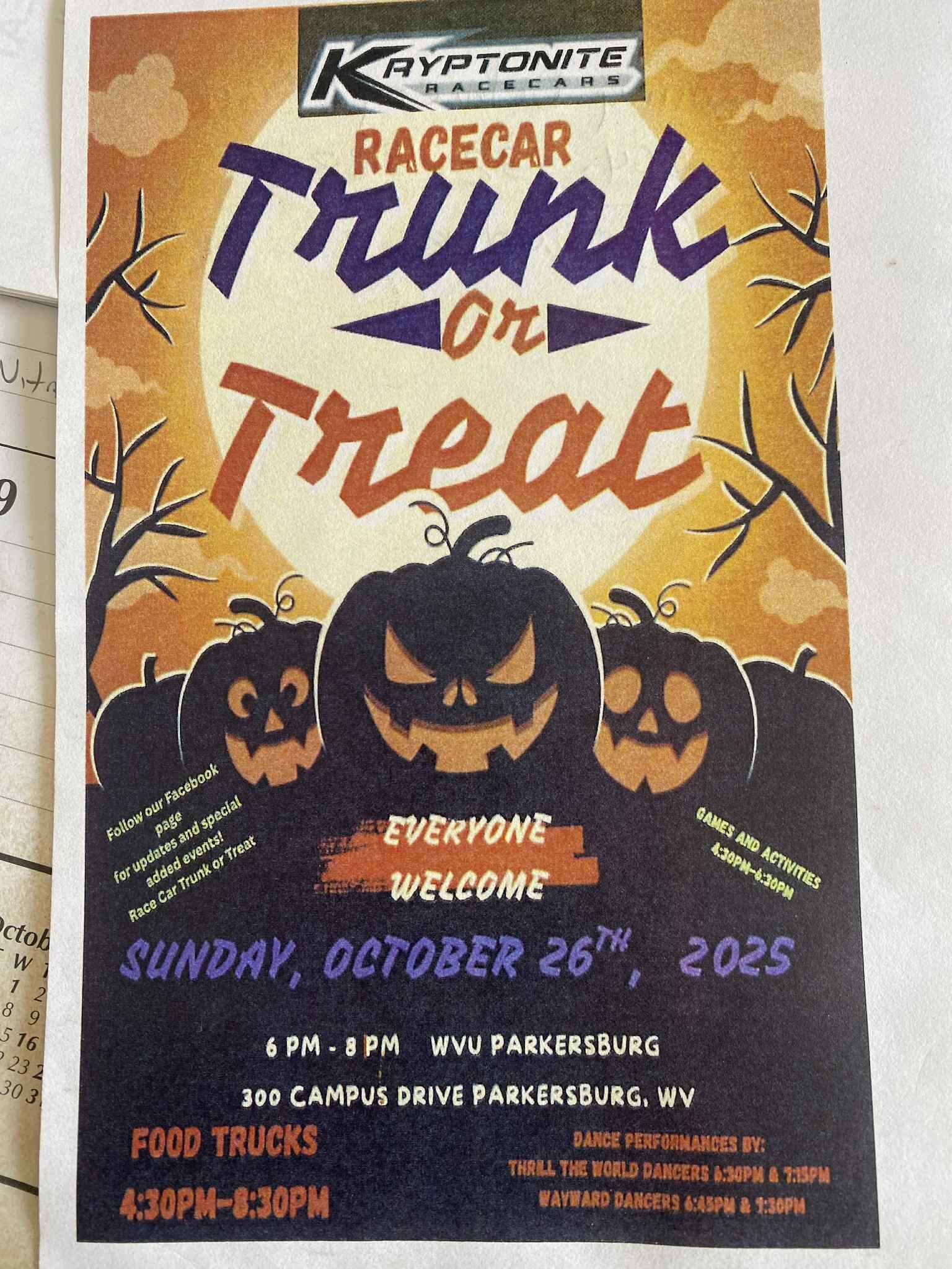 7th Annual Race Car Trunk or Treat