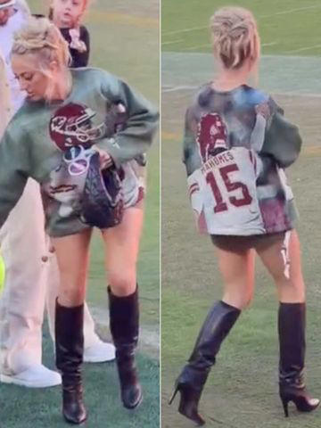 Brittany Mahomes Wears Enormous Image of Patrick Mahomes on Her Front ...