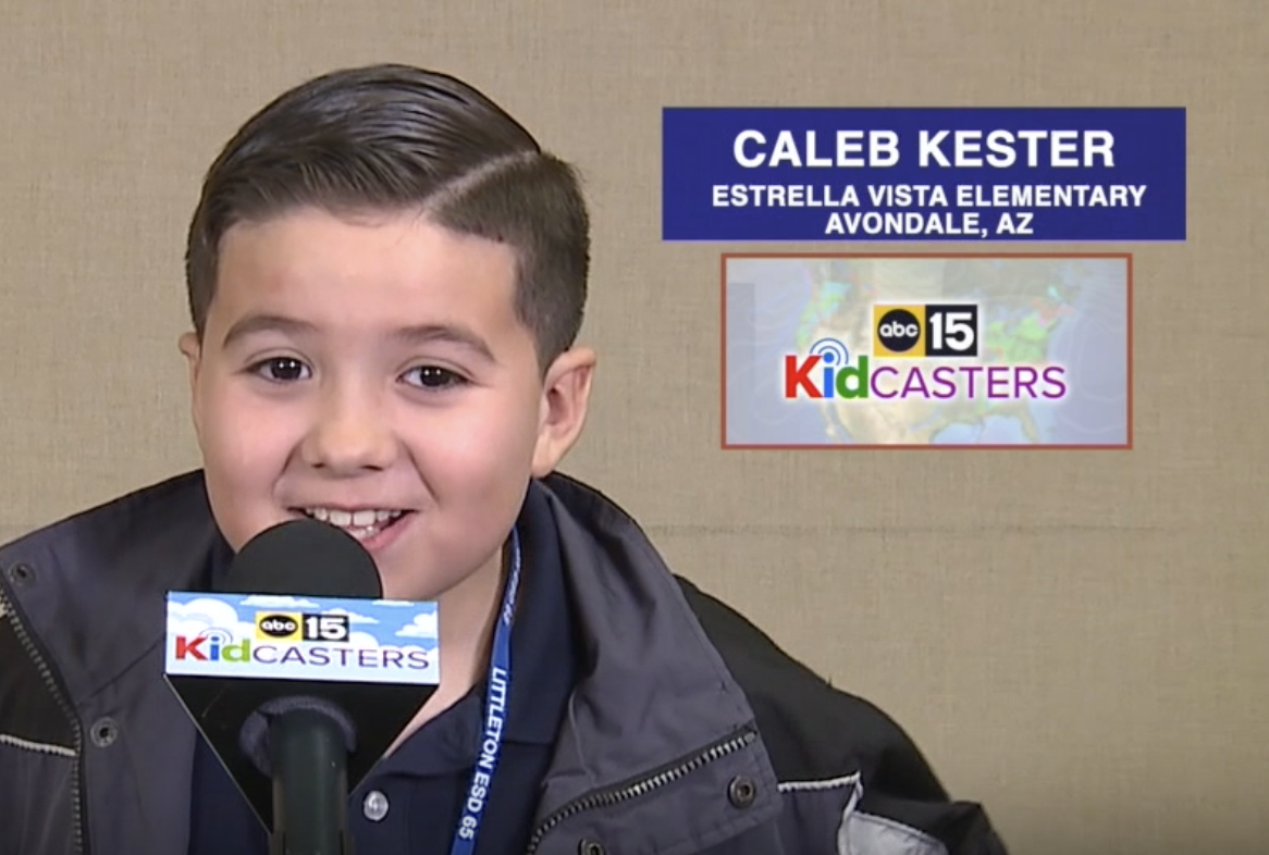 Kidcaster Caleb gives your Monday morning forecast from Estrella Vista ...