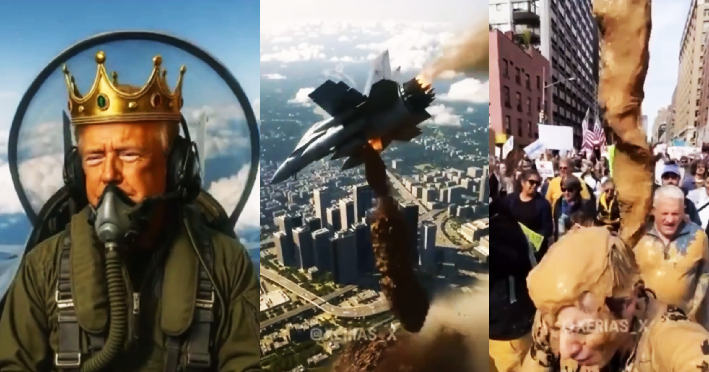 President Trump Posts AI Video of Himself Spraying Explosive Diarrhea ...